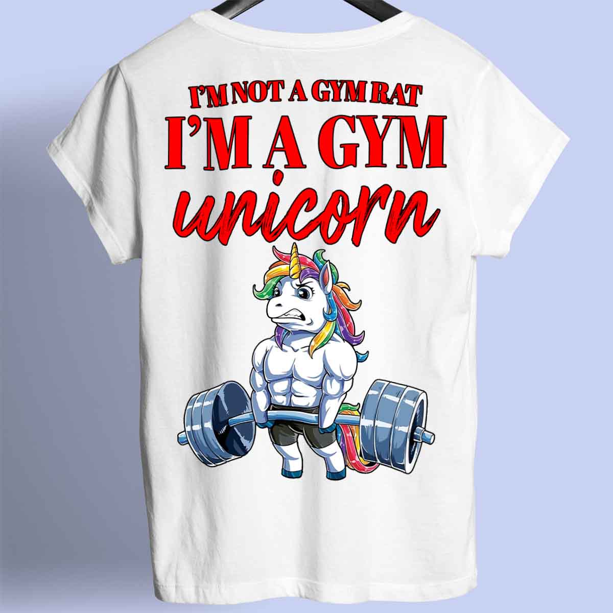 Gym Unicorn - Premium Shirt Unisex Backprint – PumpLove